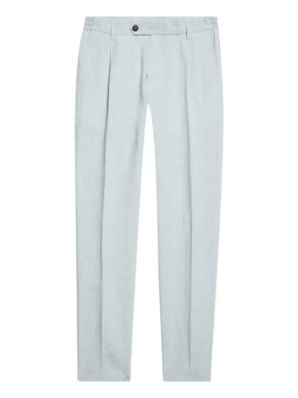 Eleventy Pleated Tapered Linen Pants - 08n Zucchero
