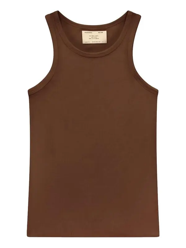 CALIFORNIA INCLINE Ribbed Tank - Rich Umber