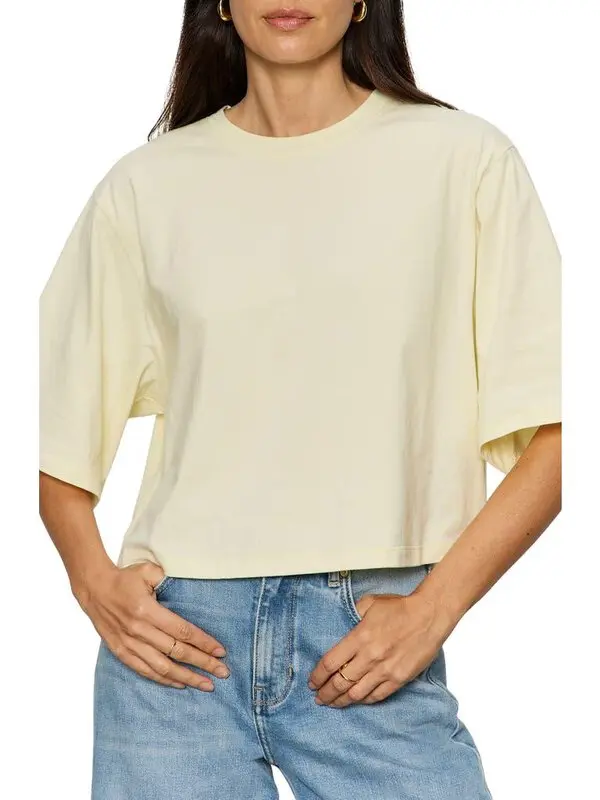 Sanctuary Belle Oversize Organic Cotton T-shirt - Lemon Drop Yellow