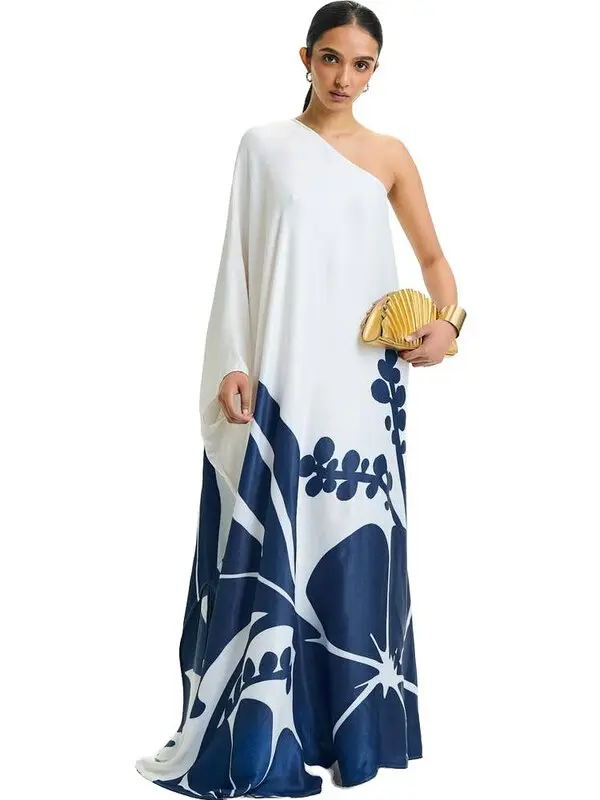 DIARRABLU One-shoulder Satu Maxi Dress - Ula Navy