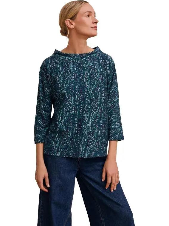 CELTIC & CO. Collared Relaxed Fit T-shirt - Trailing Vines