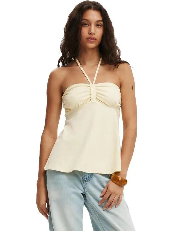 COTTON ON Lucy Babydoll Halter - Vanilla Glow