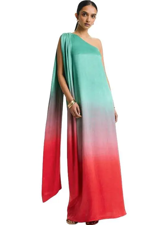 DIARRABLU Raya One-shoulder Gown - Ombra Popsicle