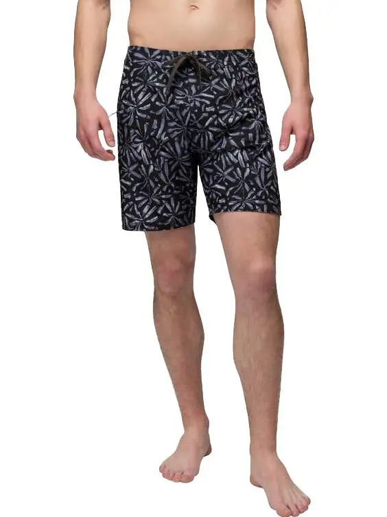 Prana Fenton Board Shorts - Black Grounded