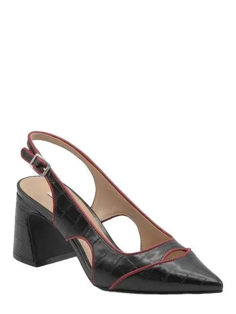 CHARLES DAVID Anstead Slingback Pumps - Black/red