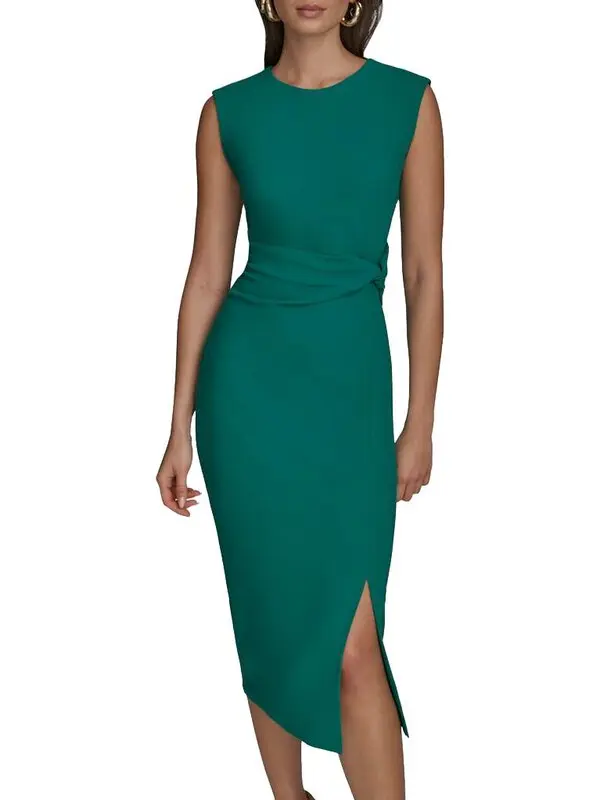 Donna Karan New York Twist Waist Sheath Dress - Lawn