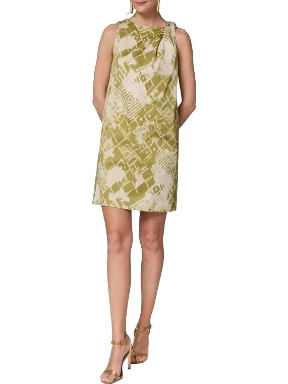 Donna Karan New York Abstract Print Sleeveless Shift Dress - Kiwi Multi