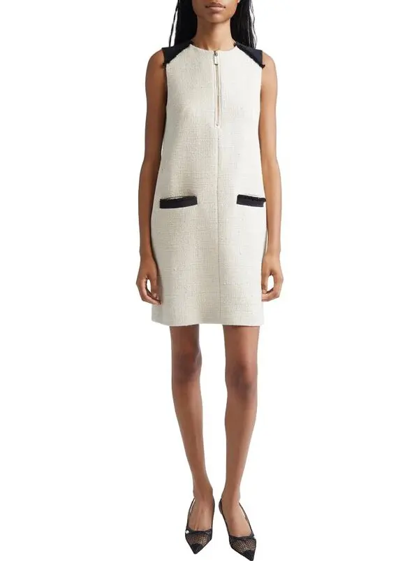 Max Mara Mito Tweed Sheath Dress - Beige