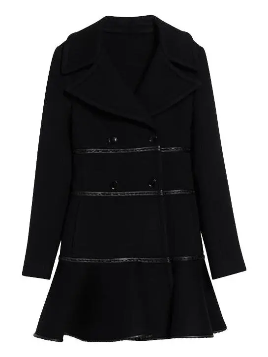 Alaïa Princess Double-breasted Wool Coat - Noir Alaia