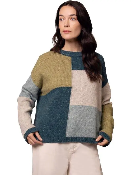 CELTIC & CO. Colour Block Crew Neck Sweater - Icelandic Colourblock