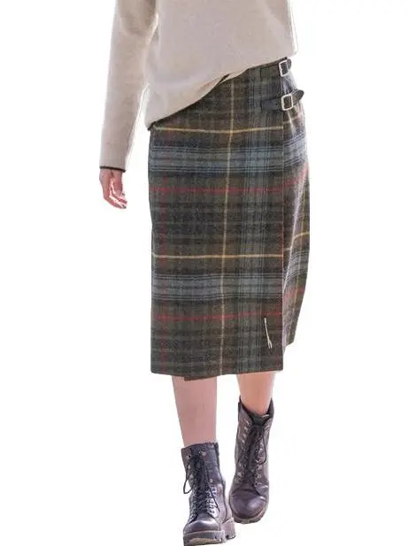 CELTIC & CO. Midi Kilt - Tanners Brown