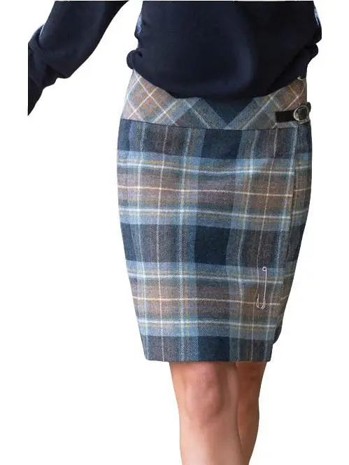 CELTIC & CO. Tartan Wool Kilt - Blue Ink Tartan