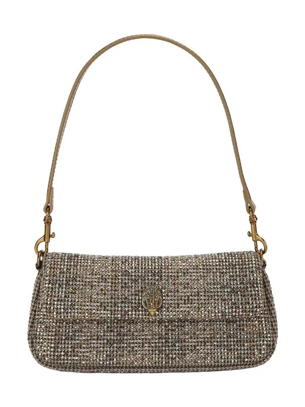 Kurt Geiger Quilted Leather Shoulder Bag - Beige Comb