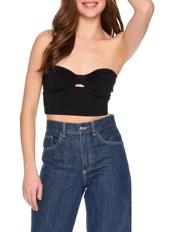 Susana Monaco Cinched Cutout Tube Top - Black