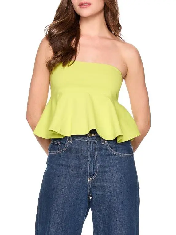 Susana Monaco Flared Tube Top - Chartreuse