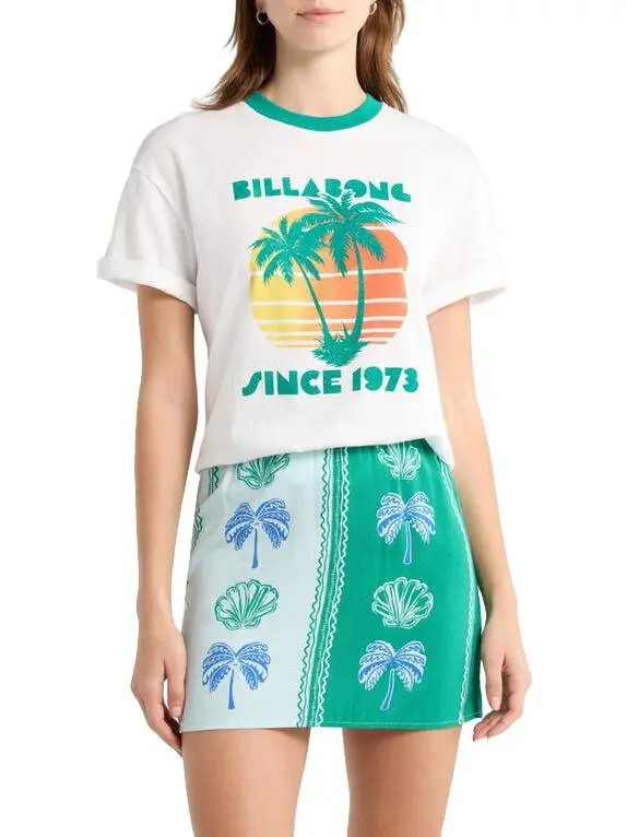 BILLABONG My Beach Club Graphic Ringer T-shirt - Salt Crystal