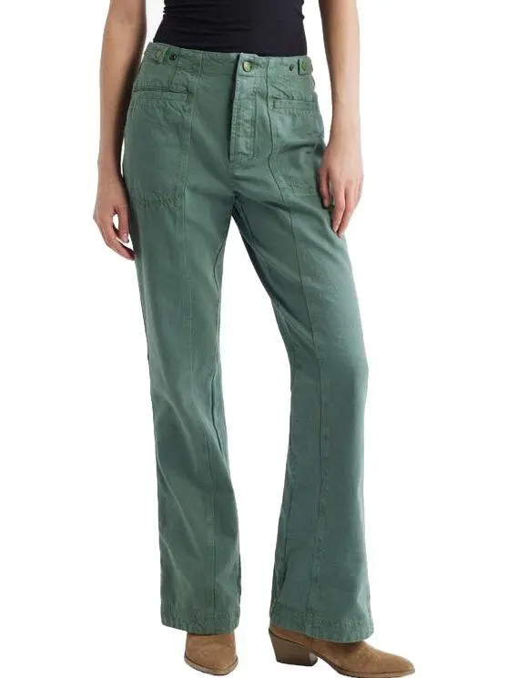 Free People Venus High-waist Bootcut Jeans - Forest Run