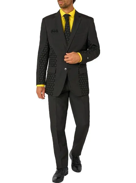 Opposuits The Batman Slim Fit Two-piece Suit & Tie Set - Black