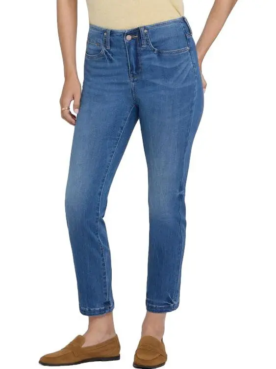 NYDJ Clean Waist Ankle Slim Straight Jeans - Wild River