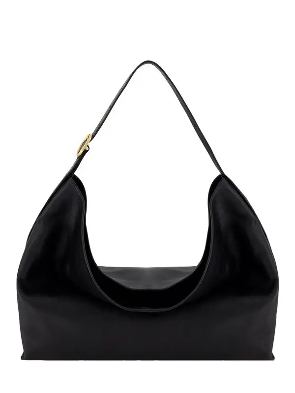 Vince Large Plonge Vivian Leather Hobo Bag - Black
