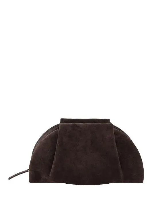 Vince Ava Suede Clutch - Cacao