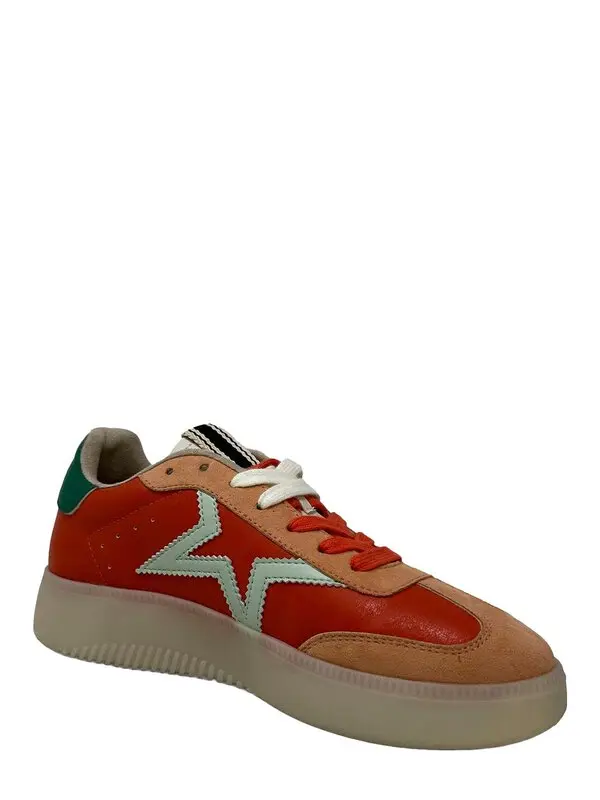 SHU SHOP Peaches Lace Up Sneakers - Orange