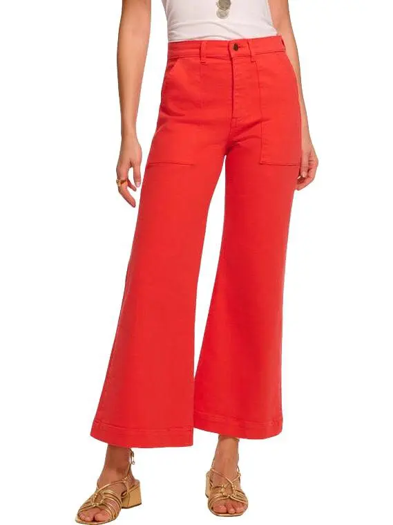 Ramy Brook Clifford Cropped Flare Leg Pants - Crimson