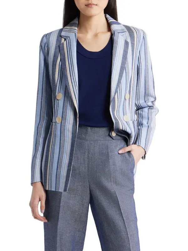 Anne Klein Stripe Blazer - Lakeshore Multi