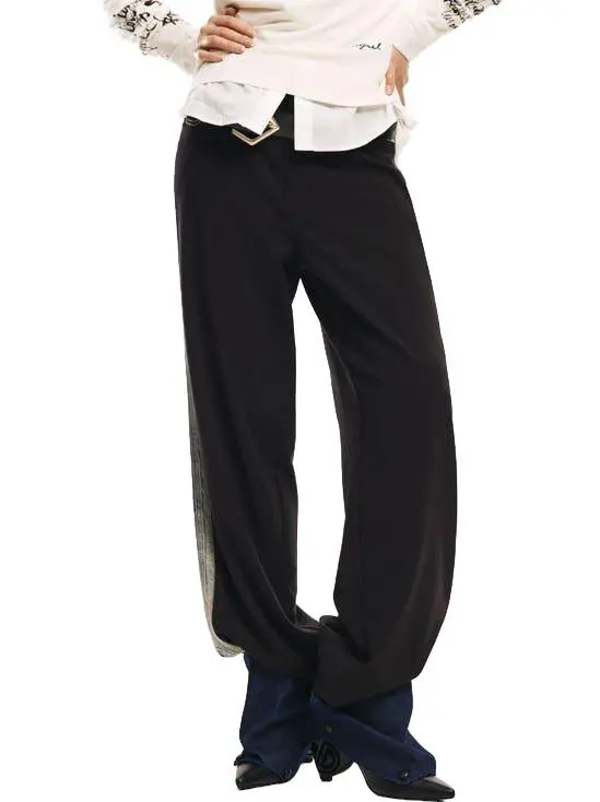 Desigual Wide-leg Pants - Black