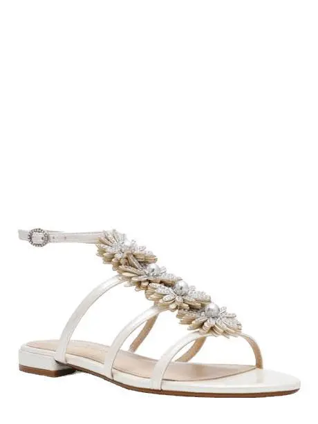 Betsey Johnson Joyce Ankle Strap Sandal - Ivory