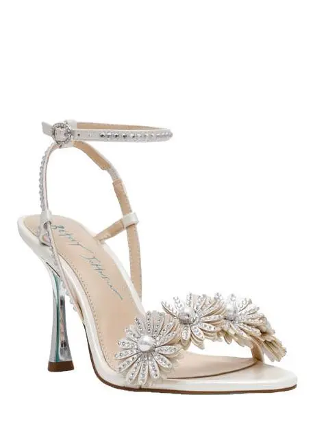 Betsey Johnson Mylee Ankle Strap Sandal - Ivory