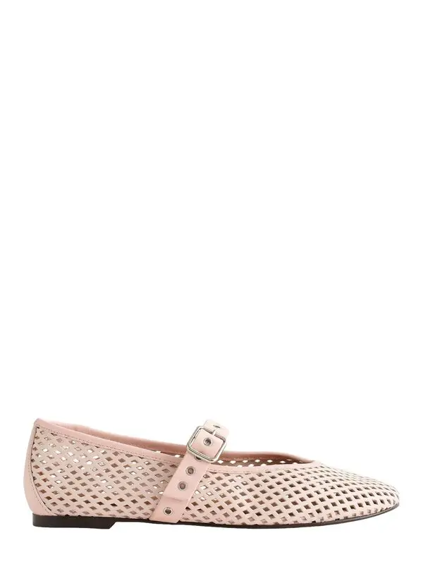 Madewell Remy Perforated Mary Jane Flat - Minimal Pink