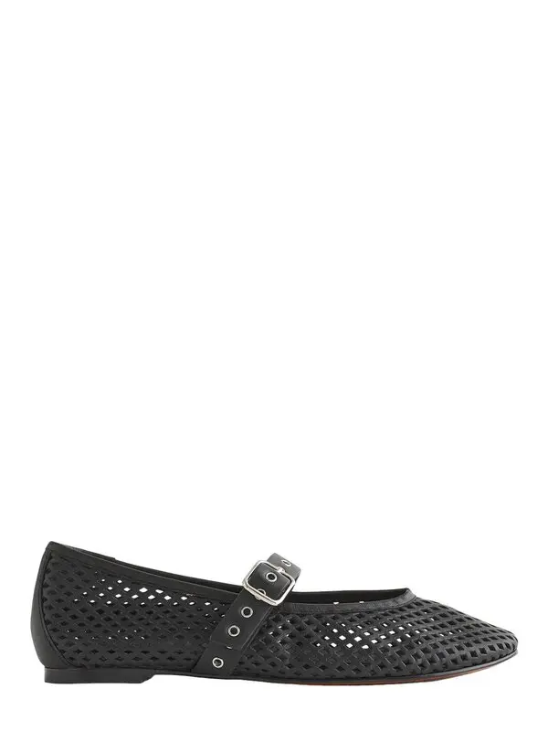 Madewell Remy Perforated Mary Jane Flat - True Black