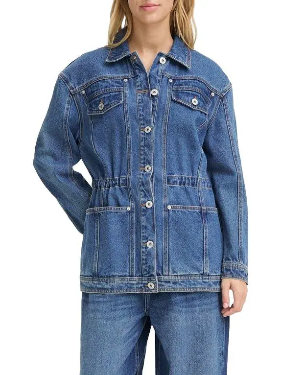 ICHI Ihmianna Denim Jacket - Washed Med. Blue