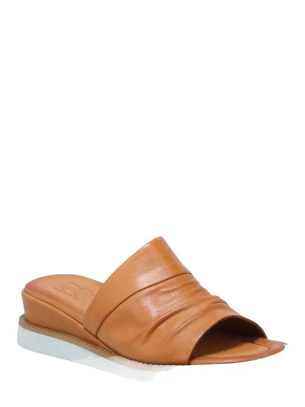 Miz Mooz Erin Platform Wedge Slide Sandal - Brandy