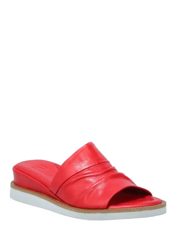 Miz Mooz Erin Platform Wedge Slide Sandal - Scarlet