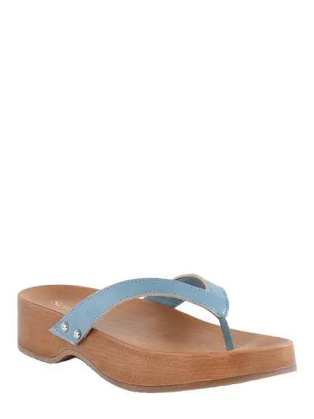 Seychelles Dreaming Out Loud Platform Flip Flop - Light Blue