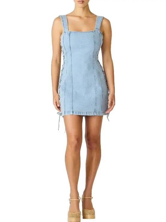 Steve Madden Gianka Denim Minidress - Hazey Blue