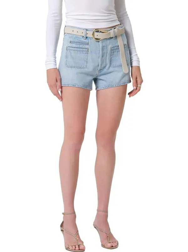 Citizens Of Humanity Marlow Patch Pocket Denim Shorts - Lasso Light Indigo