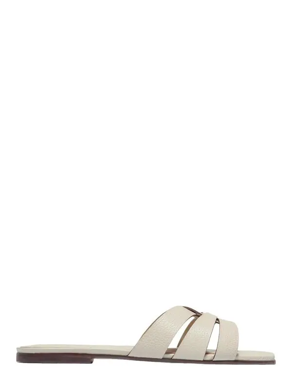 Bernardo Oxford Flat Sandal - Eggshell