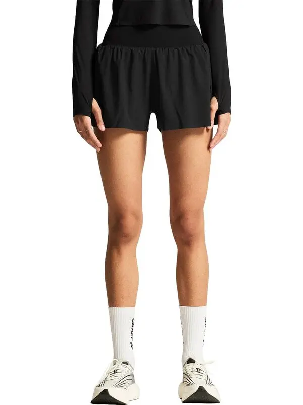 CRAFT Hypervent Pleated Running Shorts - Black
