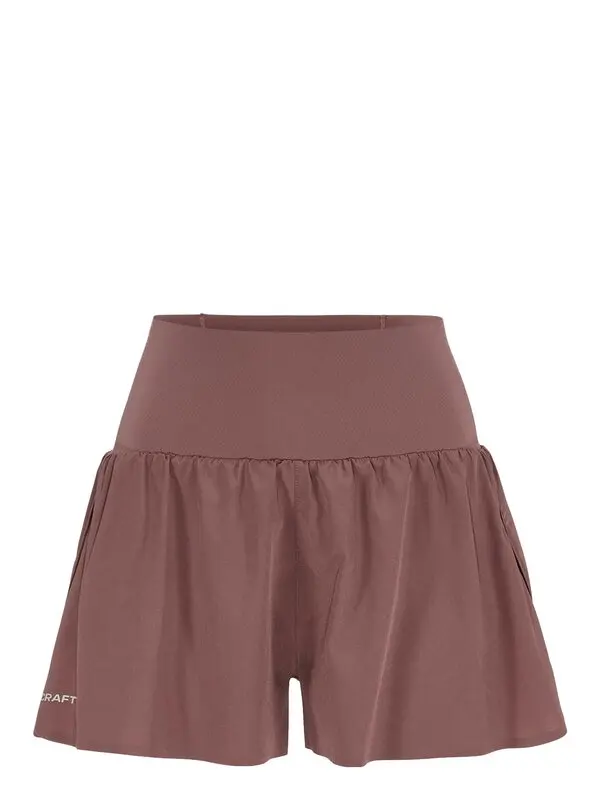 CRAFT Hypervent Pleated Running Shorts - Flint
