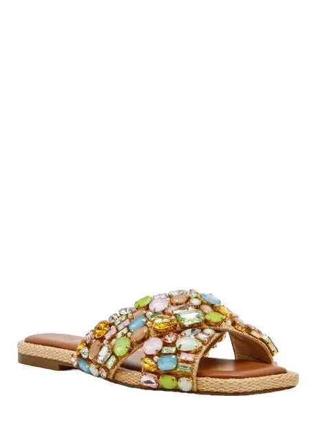 Steve Madden Levity Crystal-embellished Sandals - Gold Multi