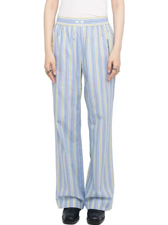 Zadig&Voltaire Pax Pop Multistripe Cotton Pants - Sixtine