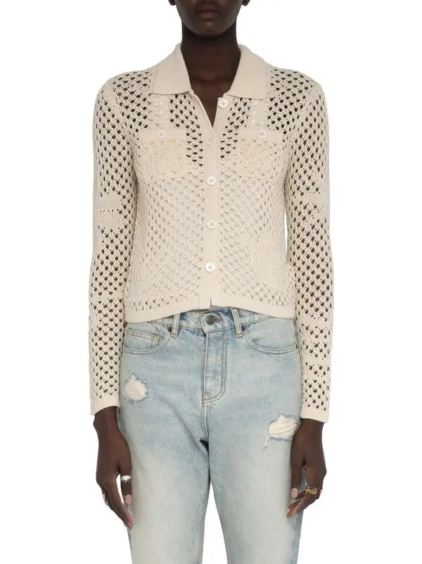 Zadig&Voltaire Voltyz Open Stitch Shirt - Ecru