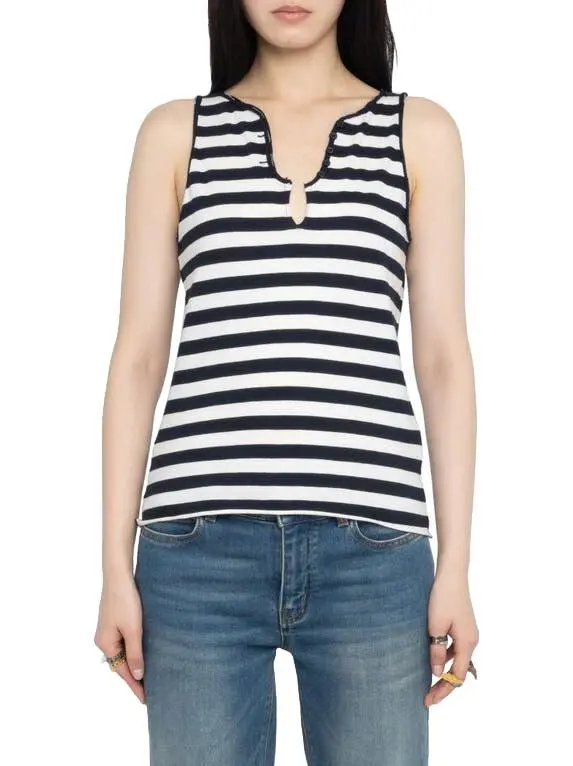 Zadig&Voltaire Striped Tank With Keyhole Neckline - Judo