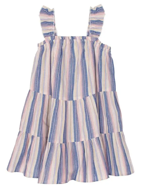 MABEL + HONEY Riley Rose Striped Dress - Purple