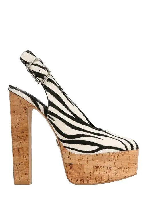 NAKED WOLFE Rare Clog Heels - Zebra
