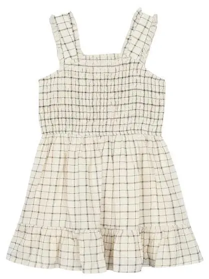 MABEL + HONEY Plaid Dress - Ivory