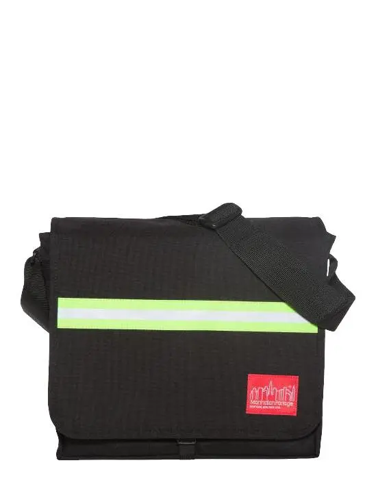 MANHATTAN PORTAGE Reflective Dj Messenger Bag - Black